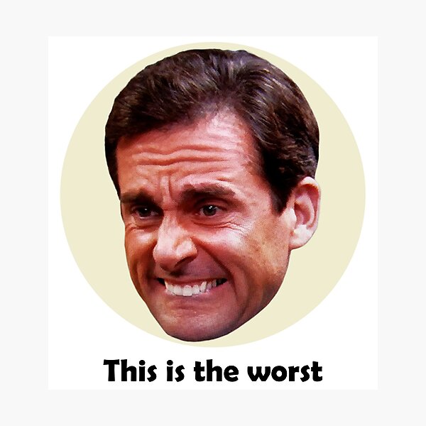 "Michael Scott Ugly Cry Face" Photographic Print by chadnisha | Redbubble