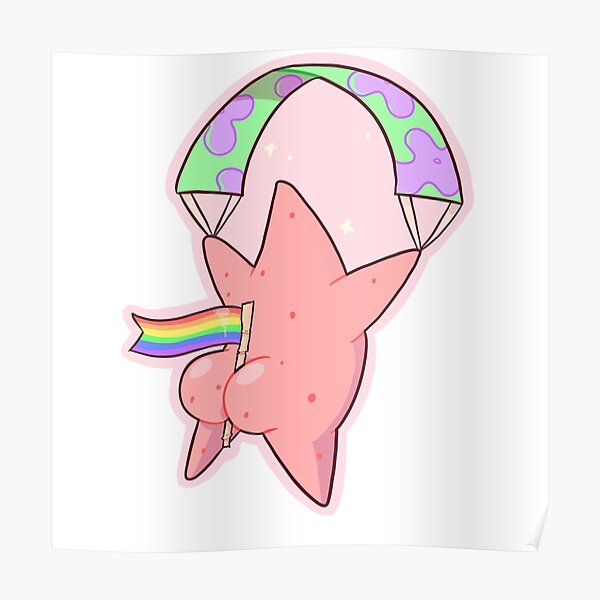 "patrick star butt pride" Poster for Sale by cinnamon-buns | Redbubble