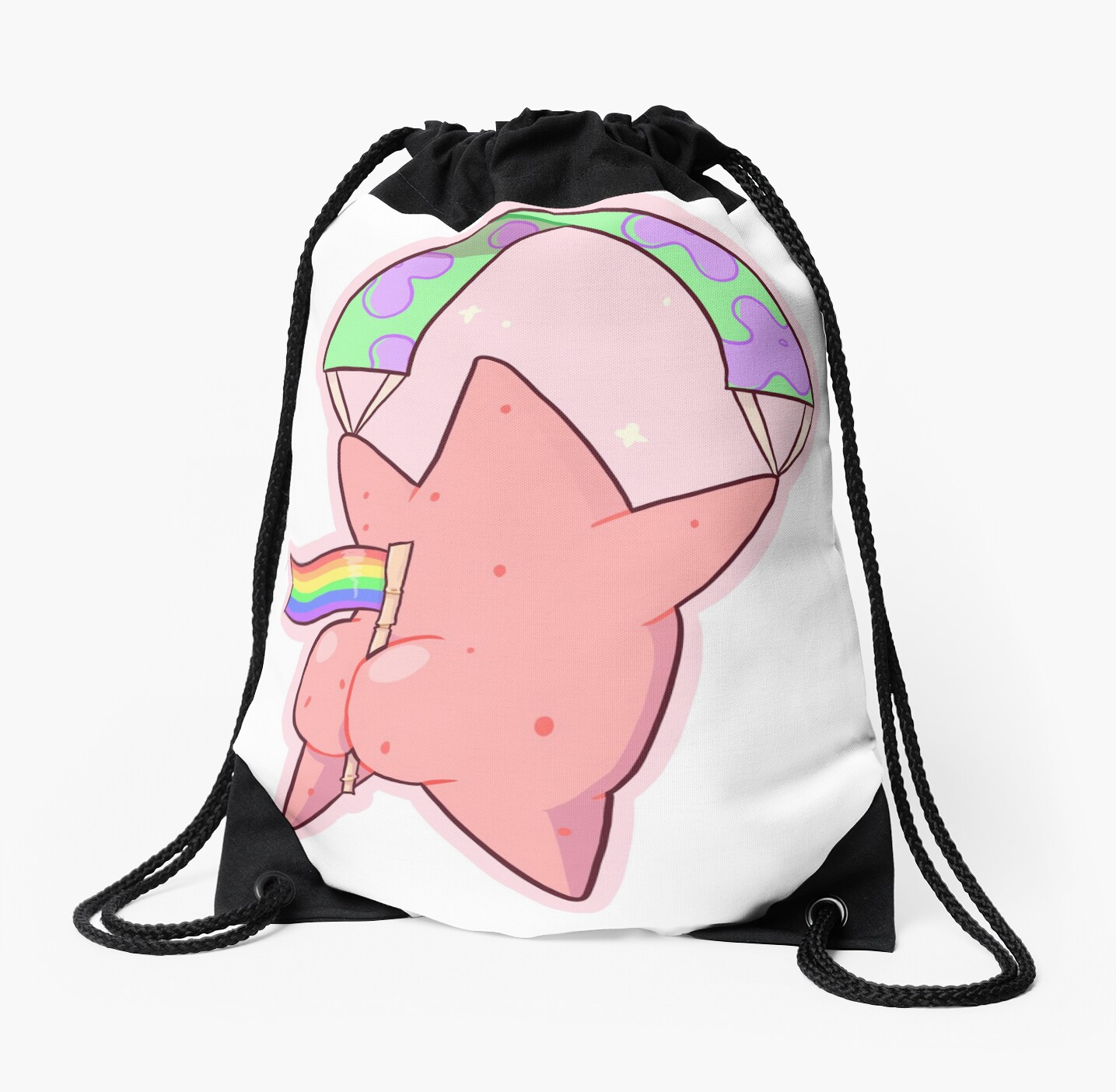 "patrick star butt pride" Drawstring Bag by cinnamon-buns | Redbubble