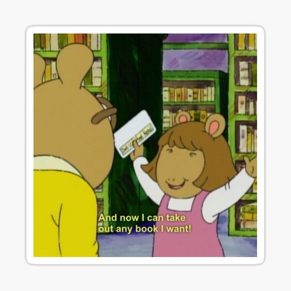 "Having fun isn't hard when you've got a library card!" Sticker by ...