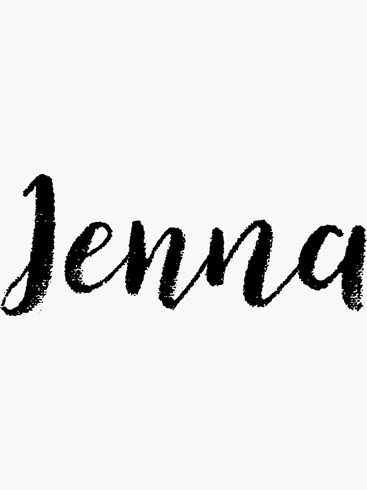 "Jenna - Name Stickers Tees Birthday" Sticker for Sale by klonetx ...