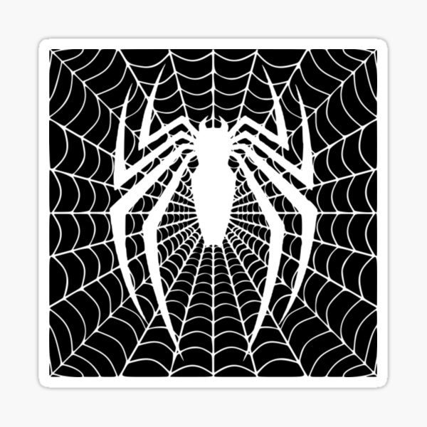"White Spider on web" Sticker for Sale by Nightvice | Redbubble