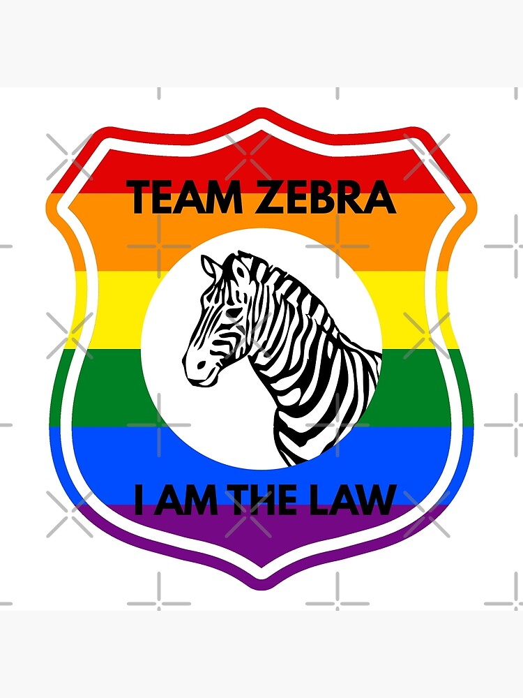 "Team Zebra Pride Badge" Poster for Sale by fearcity | Redbubble