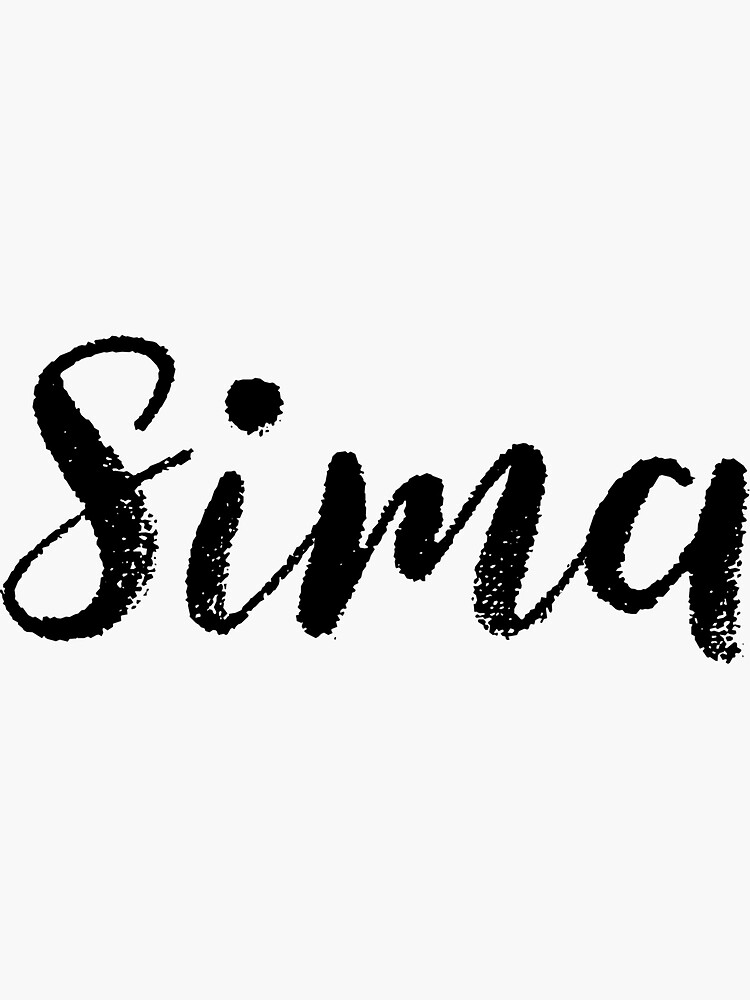 "Sima - Cute Girl Names For Wife Daughter" Sticker for Sale by ...