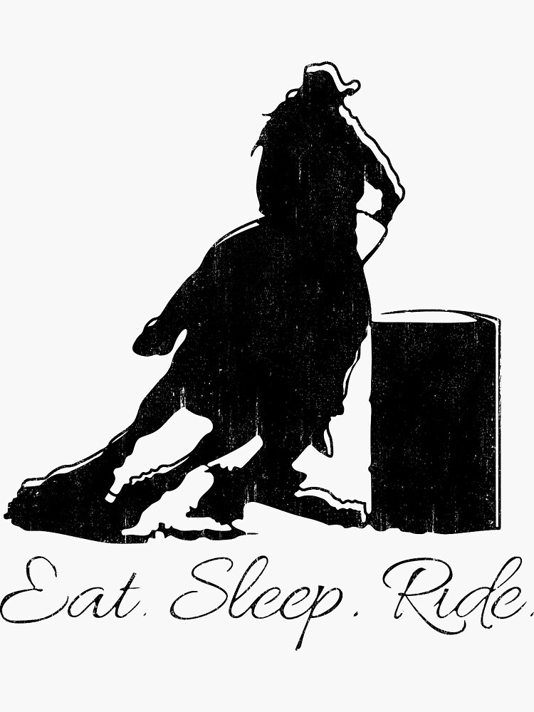 "Eat Sleep Ride Barrel" Sticker by OasisPolygon | Redbubble