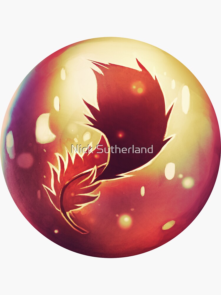 "Phoenix Down Sticker - Final Fantasy Feather Illustration" Sticker for ...