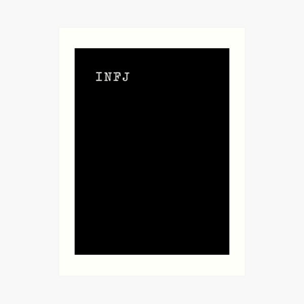 "mbti personality - infj (black background)" Art Print by daeriss ...