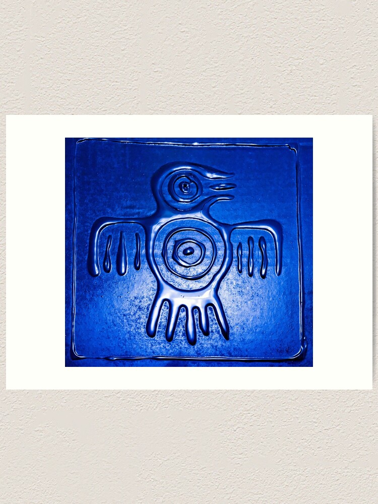 "Mayan Bird – Blue Stone" Art Print by imageresource | Redbubble