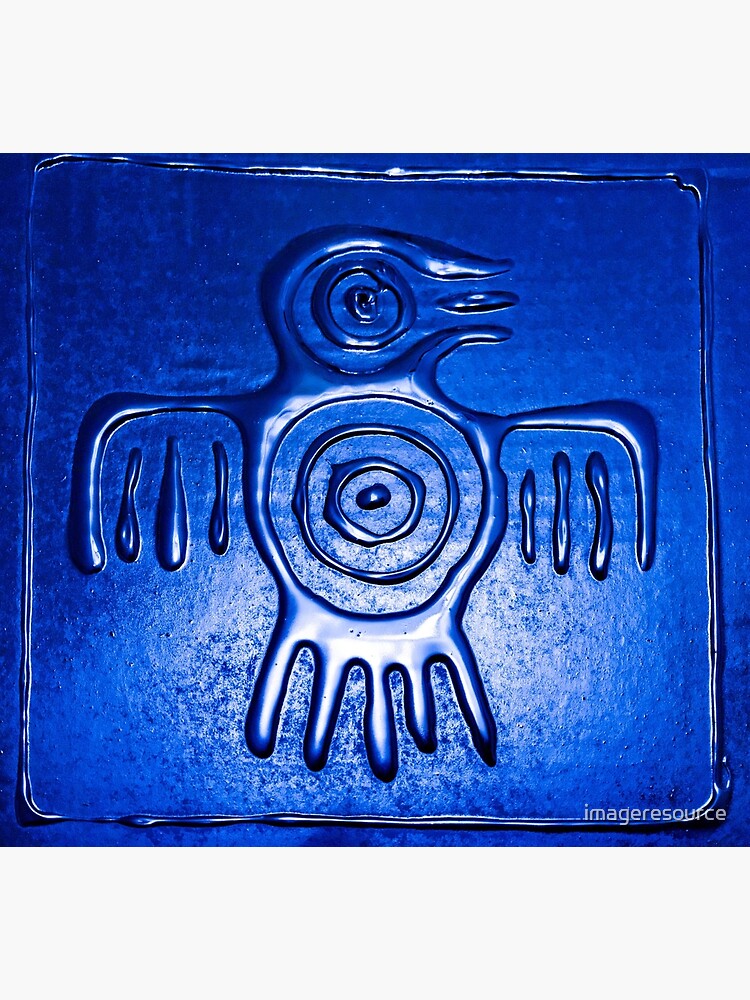 "Mayan Bird – Blue Stone" Art Print by imageresource | Redbubble