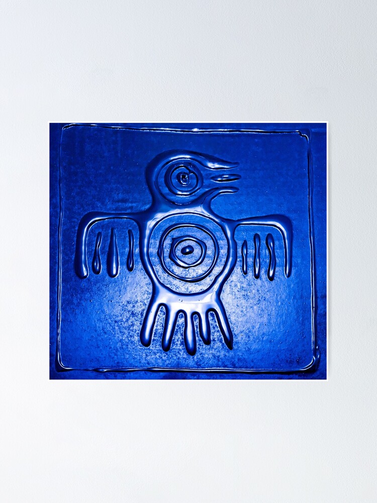 "Mayan Bird – Blue Stone" Poster by imageresource | Redbubble