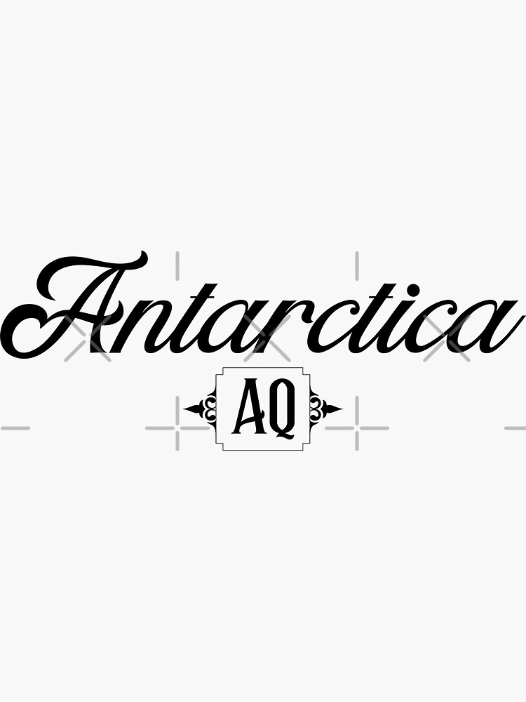 "Antarctica Country Code, AQ, South Pole" Sticker for Sale by Celticana ...
