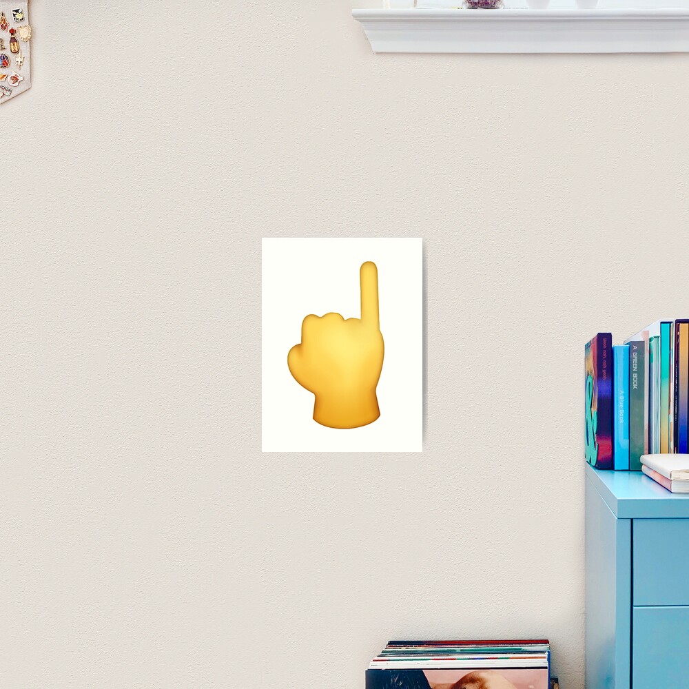"Chinese finger emoji (middle finger)" Art Print by KikiShoptm | Redbubble