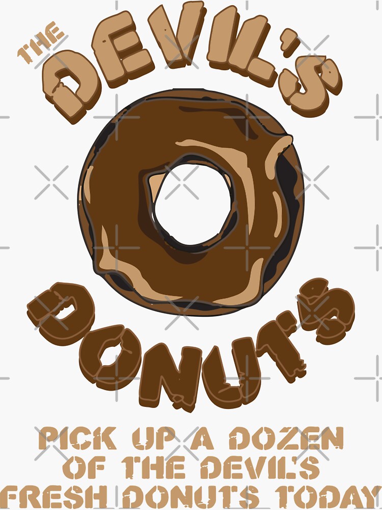 "The Devil's Donuts" Sticker for Sale by TheFlying6 | Redbubble