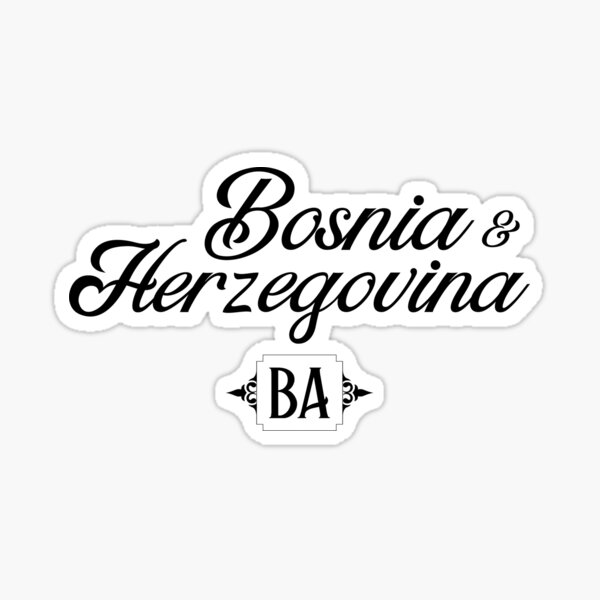 "Bosnia and Herzegovina Country Code, BA" Sticker for Sale by Celticana ...