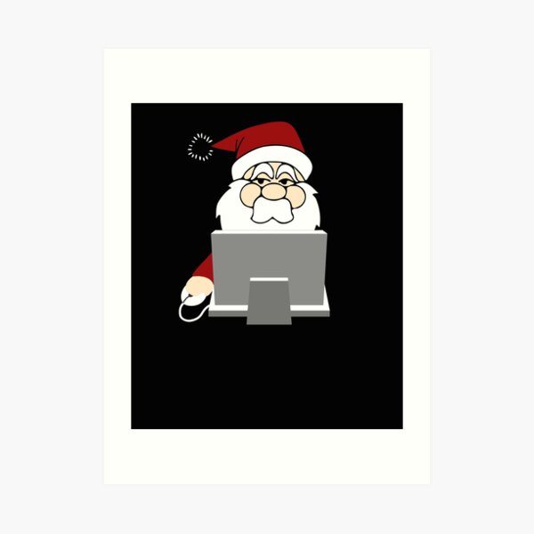 "Santa Software Developer Christmas Programming " Art Print by VaSkoy ...