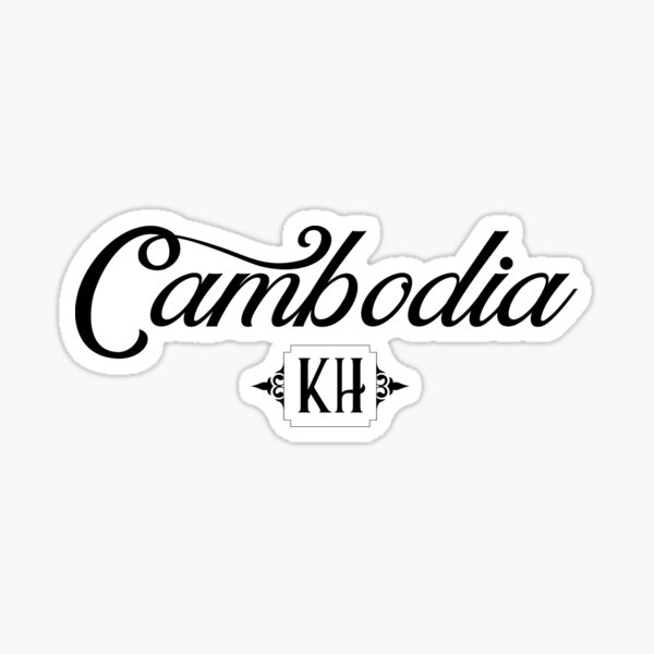 "Cambodia Country Code, KH" Sticker for Sale by Celticana | Redbubble