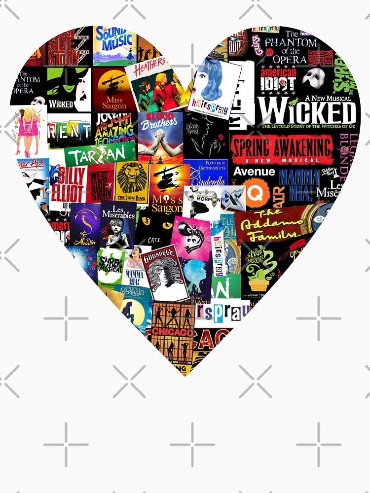 "Musicals Collage II Original" Classic T-Shirt for Sale by BrambleBox ...