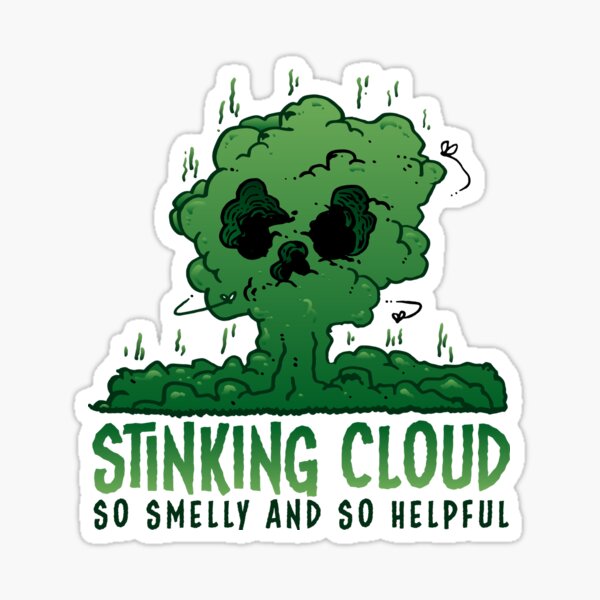 "Stinking Cloud So smelly and so helpful" Sticker for Sale by Manara ...