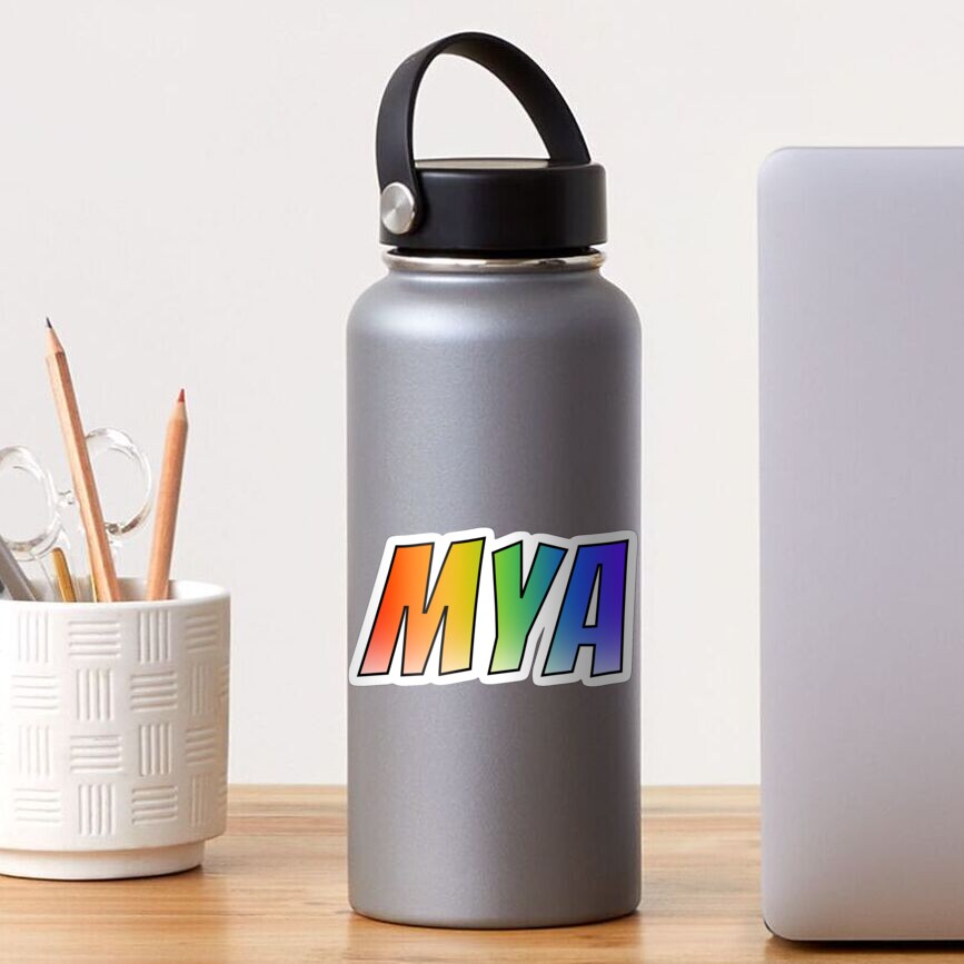 ""MYA" First Name Rainbow Gradient Pattern" Sticker for Sale by aponx ...