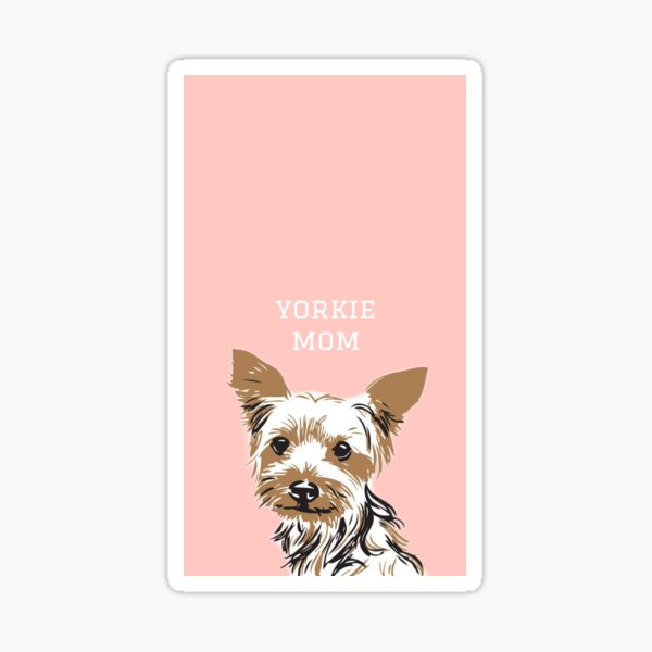 "yorkie mom" Sticker for Sale by anniemckenzie | Redbubble
