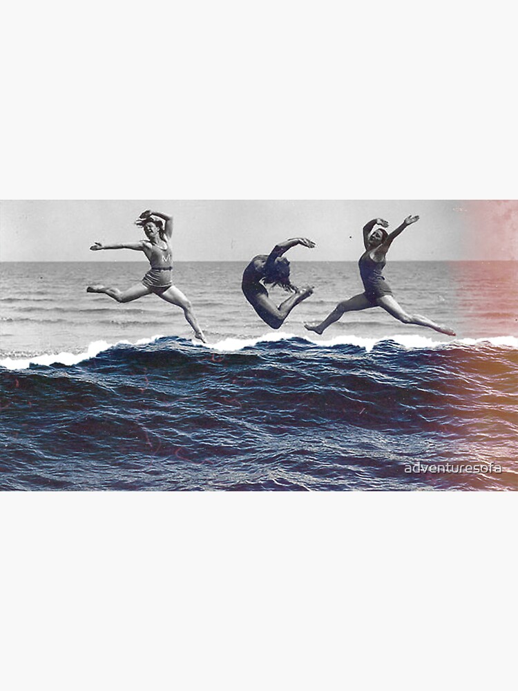 "60s beach acro" Sticker by adventuresofa | Redbubble