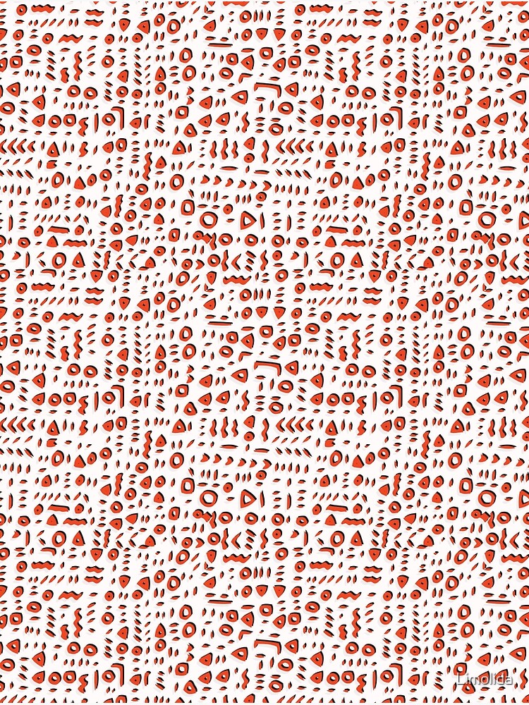 "Red and White Abstract Drawn Cryptic Symbols" Poster for Sale by ...