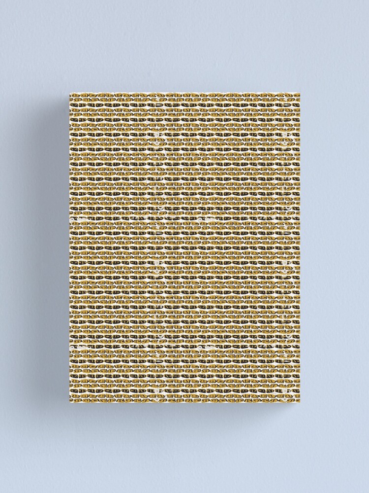 "Yellow and Black Abstract Drawn Cryptic Symbols" Canvas Print for Sale ...