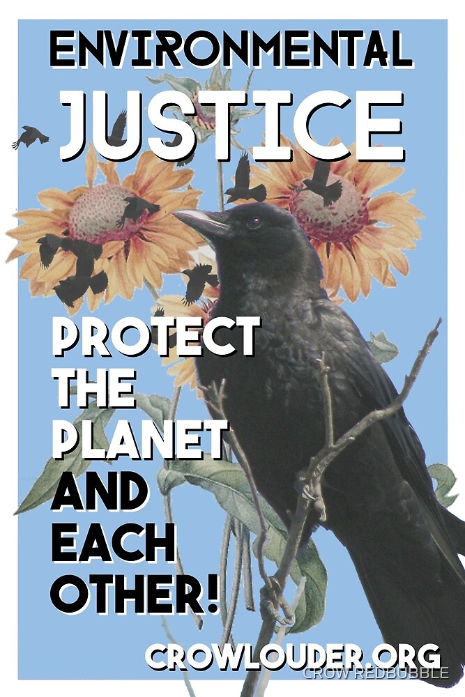 "Vintage CROW - Environmental Justice" by CROW REDBUBBLE | Redbubble