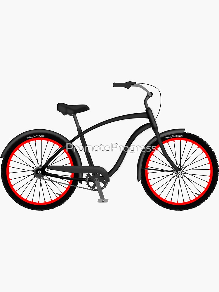 "Beach Cruiser" Sticker for Sale by PromoteProgress | Redbubble