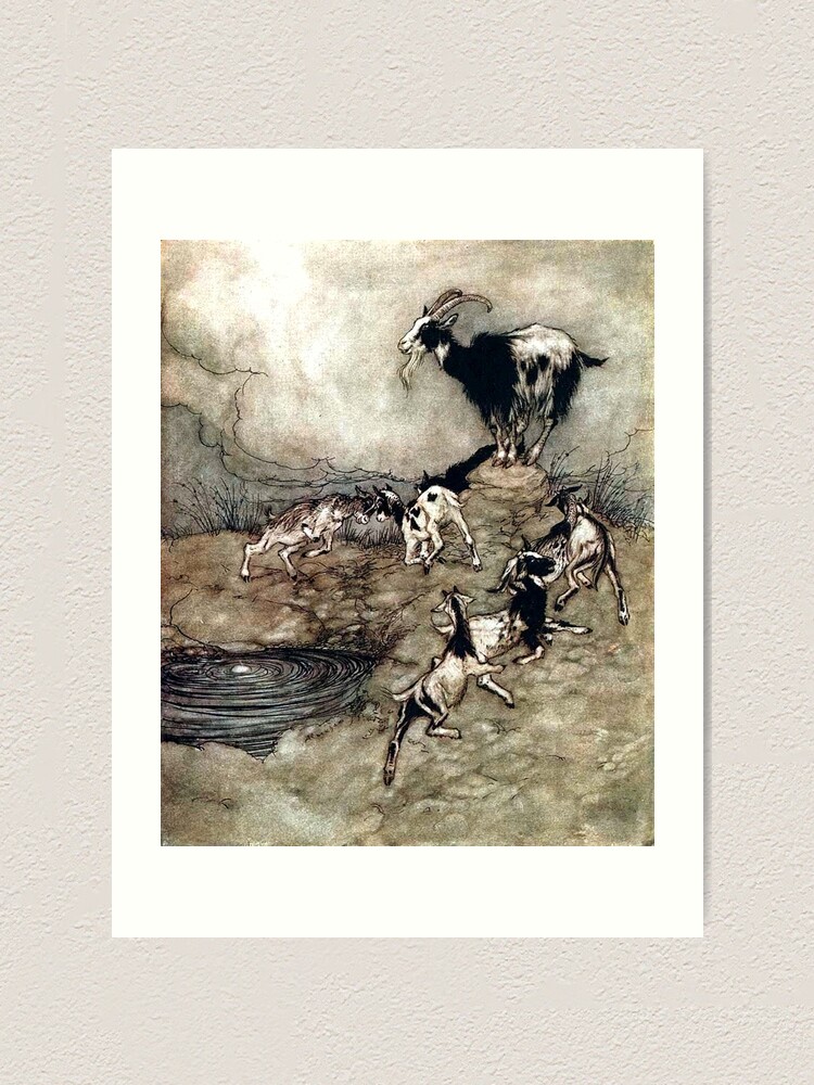 " The Wolf and the Seven Kids - Brothers Grimm - Arthur Rackham" Art ...