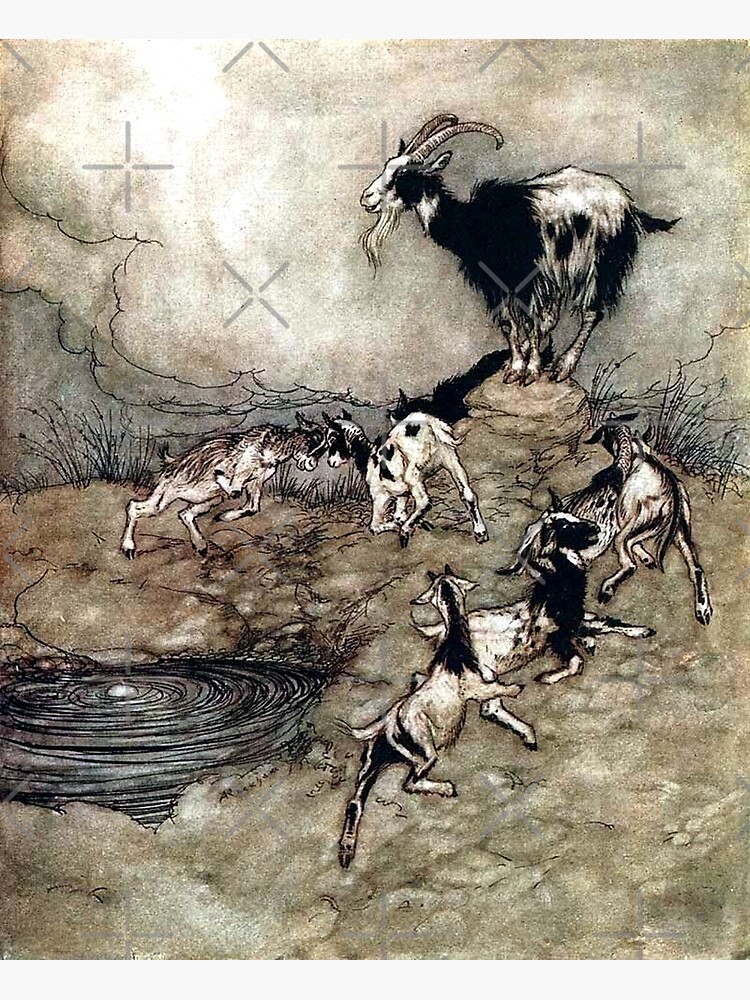 " The Wolf and the Seven Kids - Brothers Grimm - Arthur Rackham" Art ...