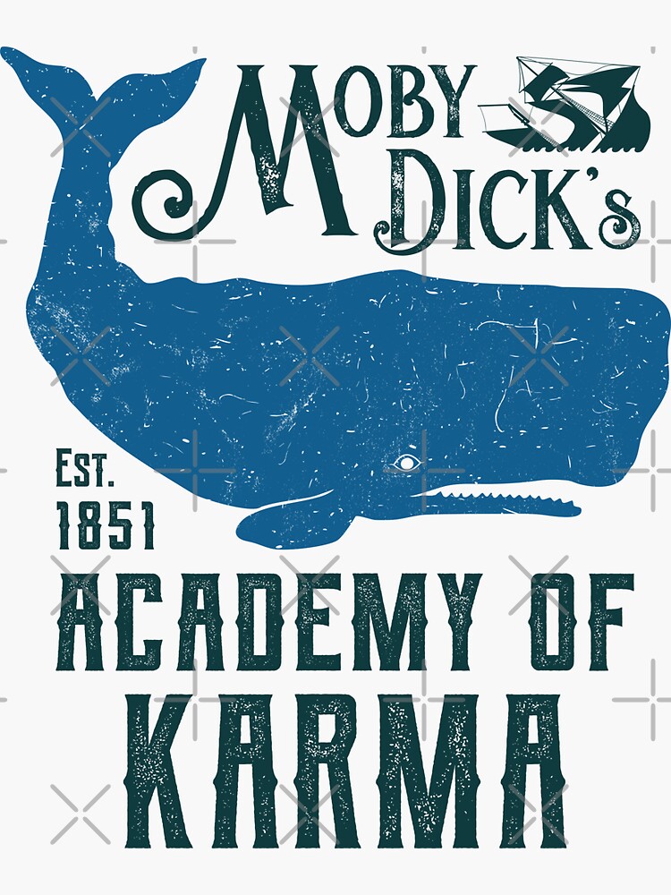 "Moby Dick Poster" Sticker by IncognitoMode | Redbubble