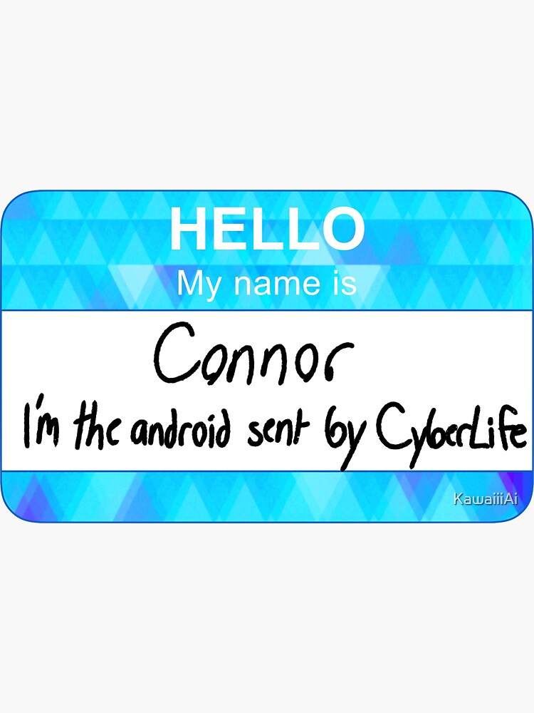 Custom Connor Nametag Stickers for Sale | Redbubble