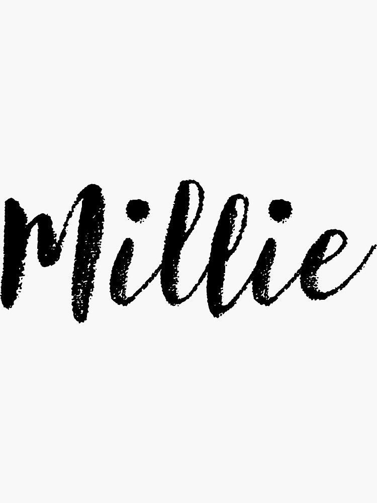 "Millie - Name Stickers Tees Birthday" Sticker for Sale by klonetx ...
