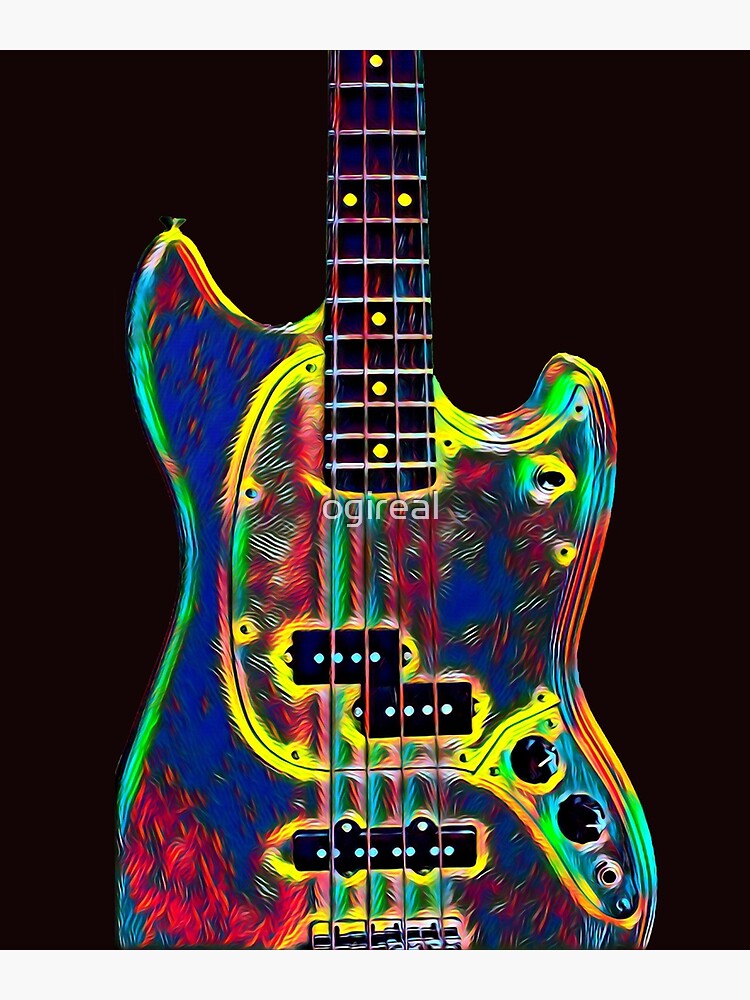 "Bass Guitar Musician Player Metal Rock Colors" Poster by ogireal ...