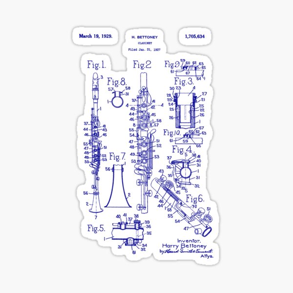"Clarinet Symphony Orchestra Musician" Sticker for Sale by closeddoor ...
