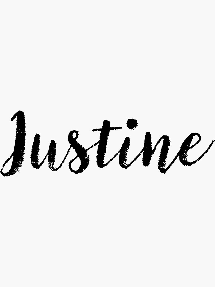 "Justine - Girl Names For Wives Daughters Stickers Tees" Sticker for ...