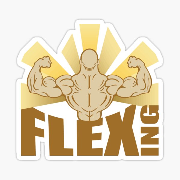 "Bodybuilder flexing" Sticker for Sale by tarek25 | Redbubble