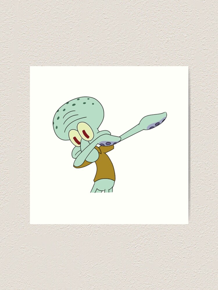 "Squidward dab meme" Art Print for Sale by ZeusLv | Redbubble