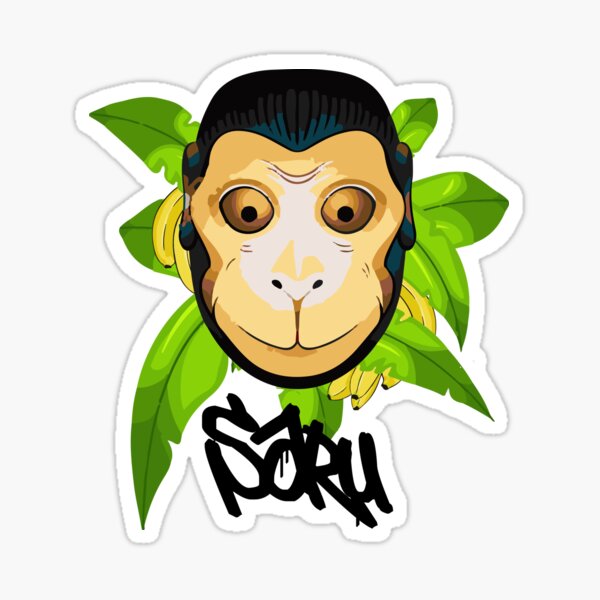 "Saru" Sticker for Sale by oxLeinadxo | Redbubble