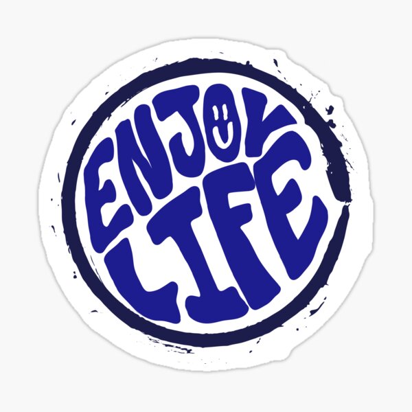 "Enjoy Life - Hippie Style Handmande lettering" Sticker for Sale by ...