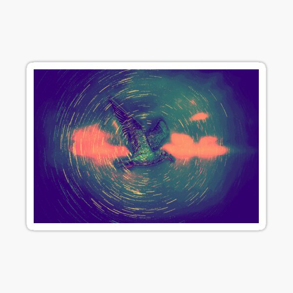 "Flying Bird" Sticker for Sale by 4t4design | Redbubble