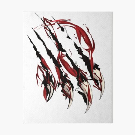"Cat Paws In Blood Scary Claw Scratches" Art Board Print for Sale by ...