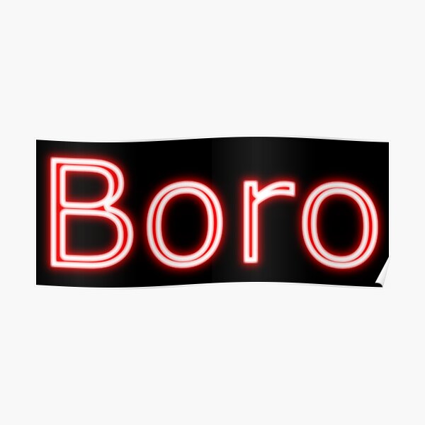 "Boro Neon Style Sign - Middlesbrough Football Club " Poster for Sale ...