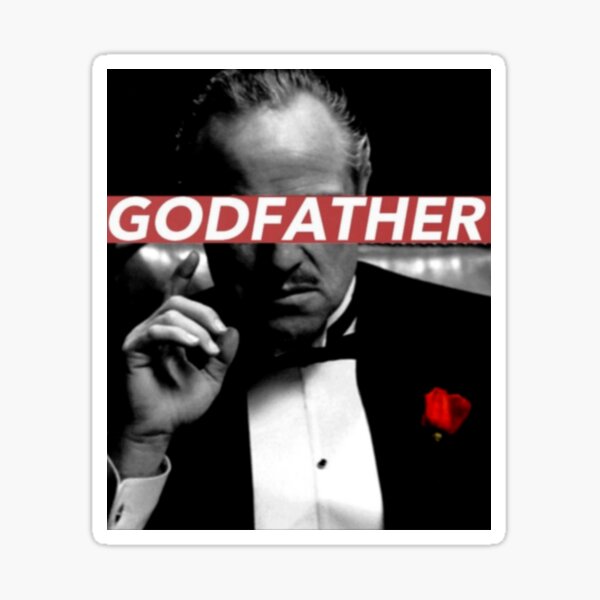 "GODFATHER" Sticker for Sale by aleatoryz | Redbubble