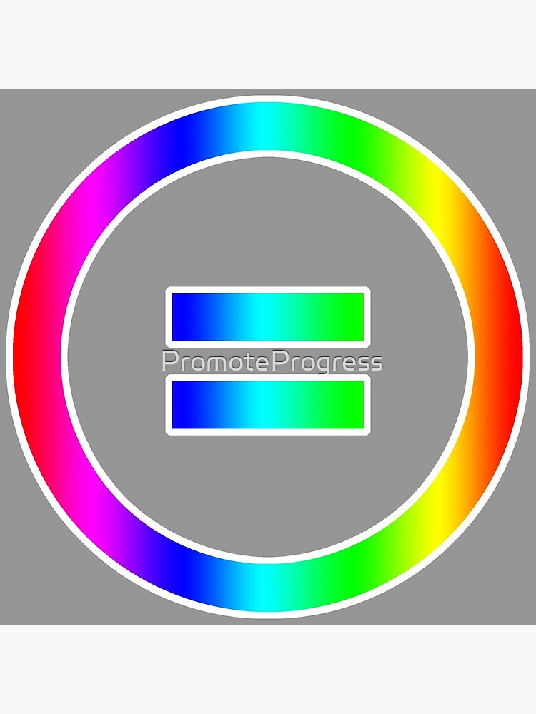 "Rainbow Equal Sign" Poster for Sale by PromoteProgress | Redbubble