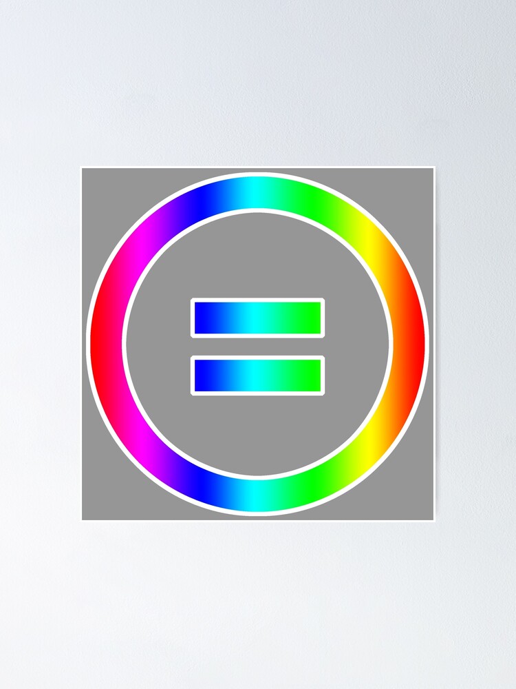 "Rainbow Equal Sign" Poster for Sale by PromoteProgress | Redbubble