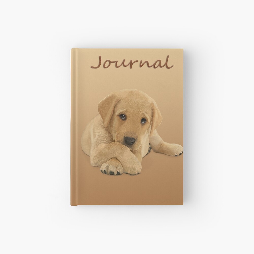 "Labrador Puppy" Hardcover Journal for Sale by JaneEden | Redbubble