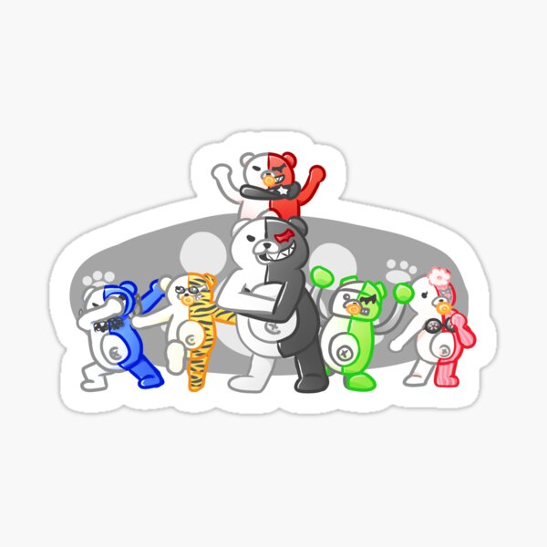 "Monokuma & Monokubs" Sticker for Sale by Rinrantan | Redbubble