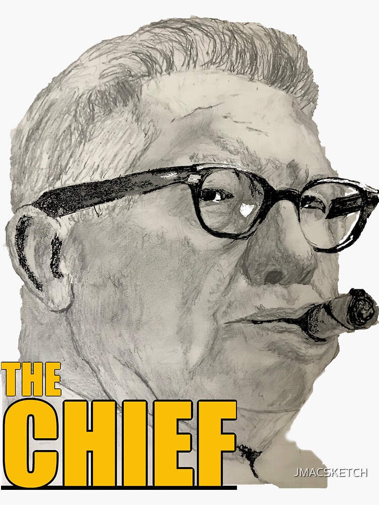 "The Chief " Sticker for Sale by JMACSKETCH | Redbubble